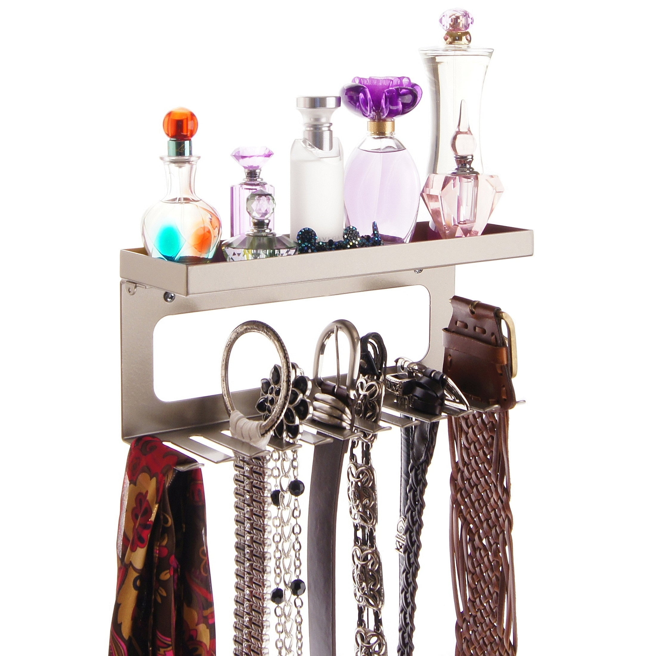 Angelynn's Wall Mounted Tie and Belt Racks, Silver - Walmart.com