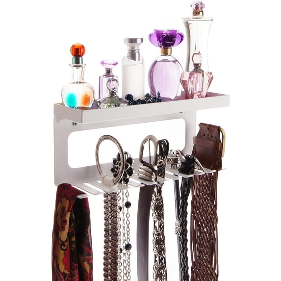 Angelynn's Wall Mounted Wide Large Belt Buckle Belt Holder Closet ...