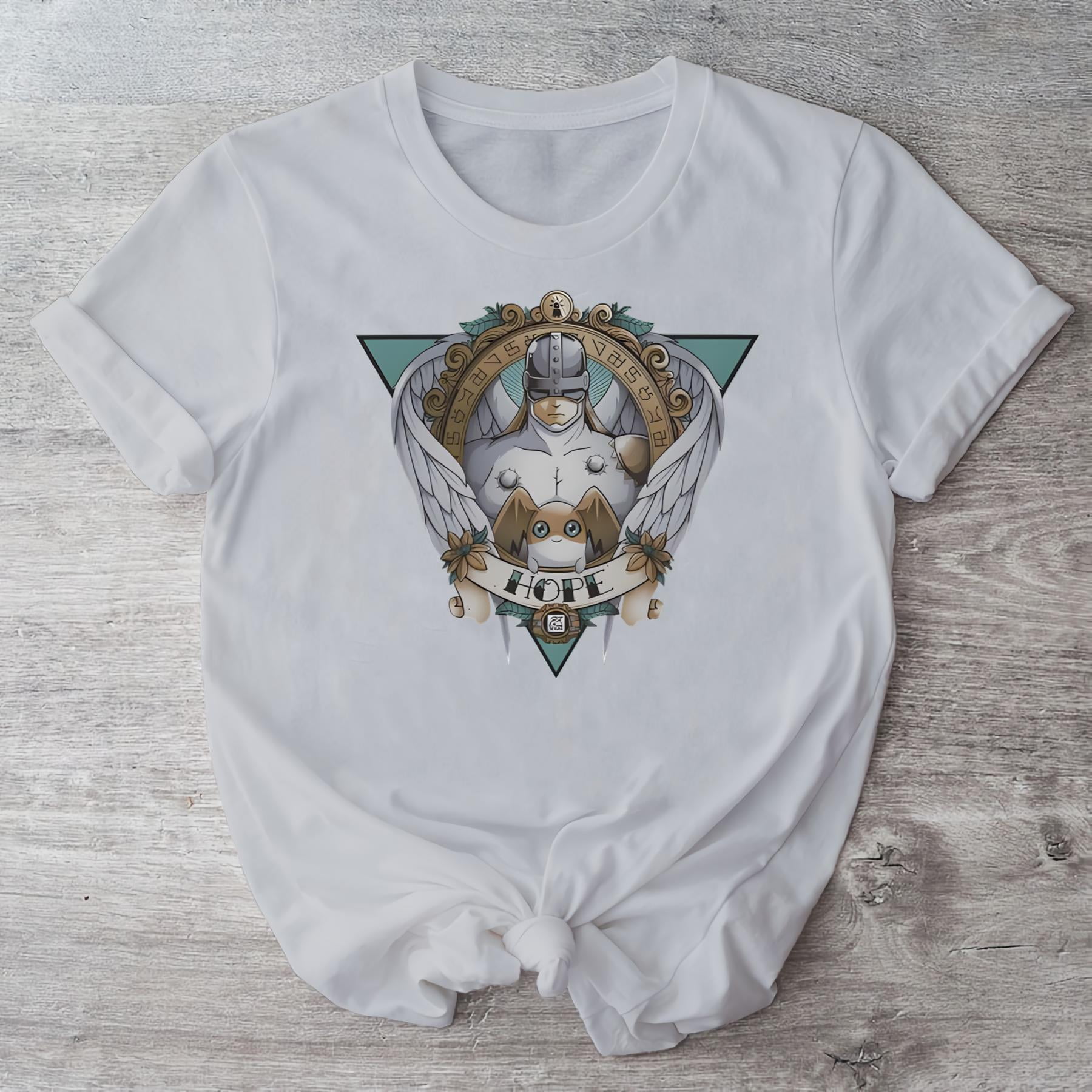 Angemon Shirt, Digimon of Hope, Angel Wings Tee, Patamon Shirt, Unisex ...