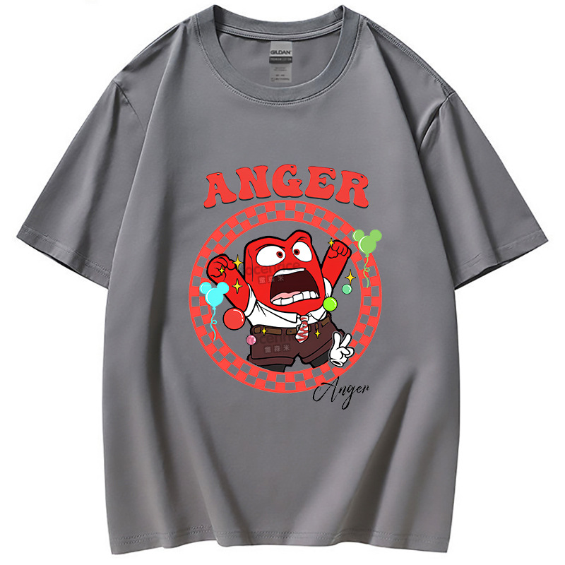 Anger Cosplay T-shirt Crewneck Short Sleeve Tee Women Men Party ...