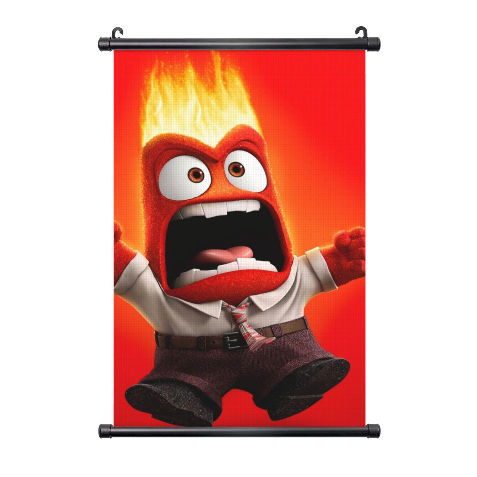 Anger Inside Out Black Plastic Shaft Hanging Poster Canvas Wall Hanging ...