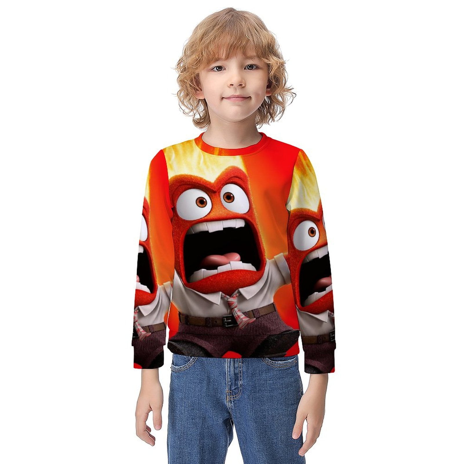 Anger Inside Out Hoodie for Kids 3D Printed Pullover Sweatshirts ...