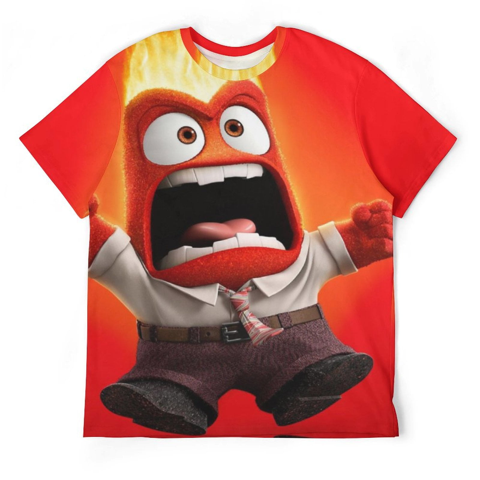 Anger Inside Out Unisex Short Sleeve T Shirt Daily Novelty 3D Printed T ...