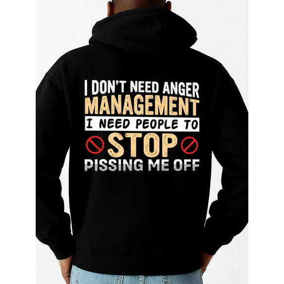 Anger Management 1 pack Unisex couple sweatshirts hoodies winter black ...