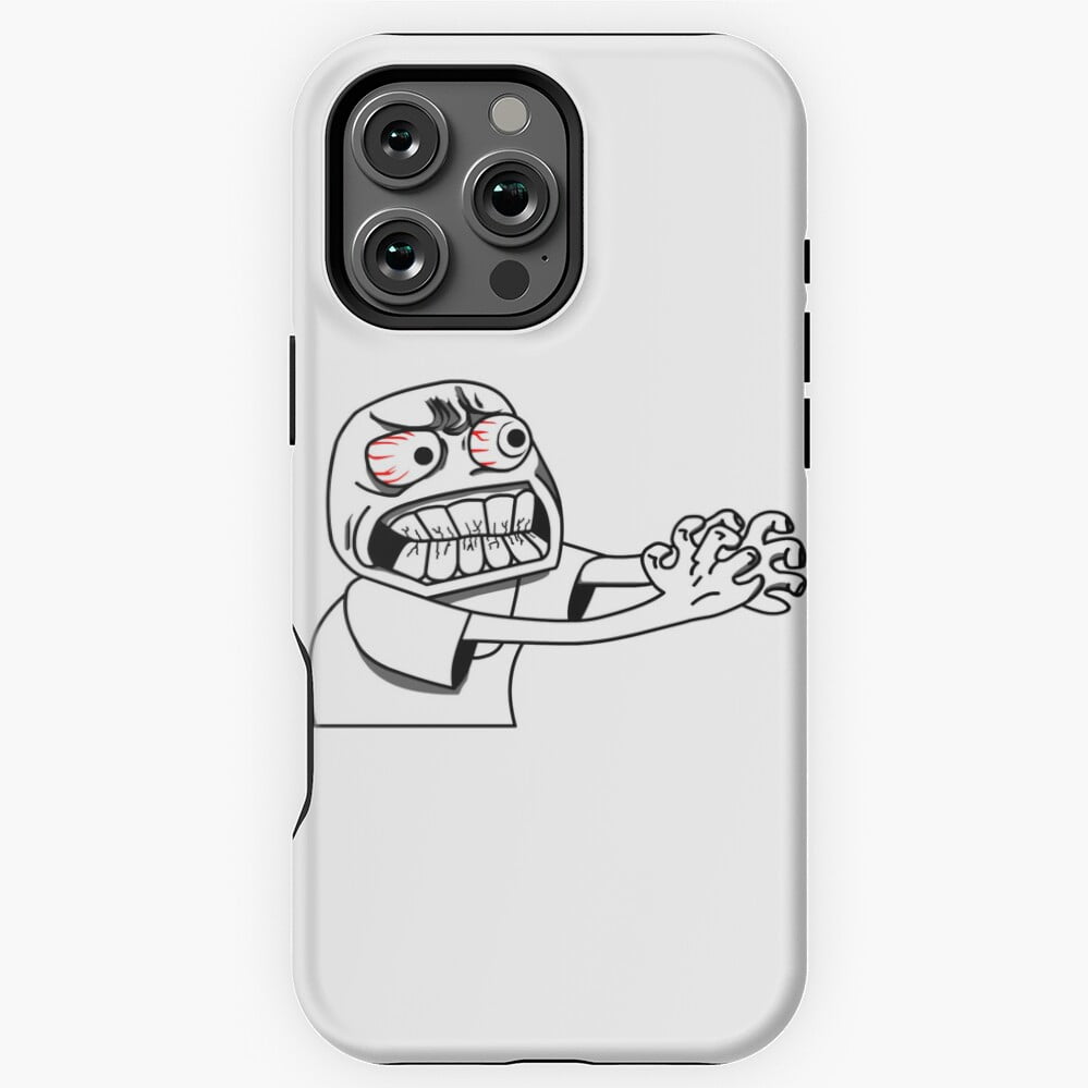 Anger Meme Funny Rage Monster Face Phone Case for iPhone 16 15 14 13 12 ...