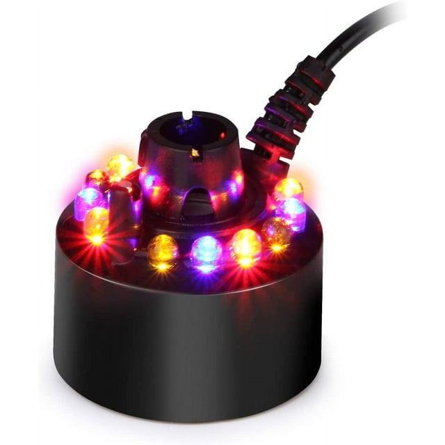 Anggrek 12 LED Mist Maker Fogger, 24V Color Changing Water Fountain ...