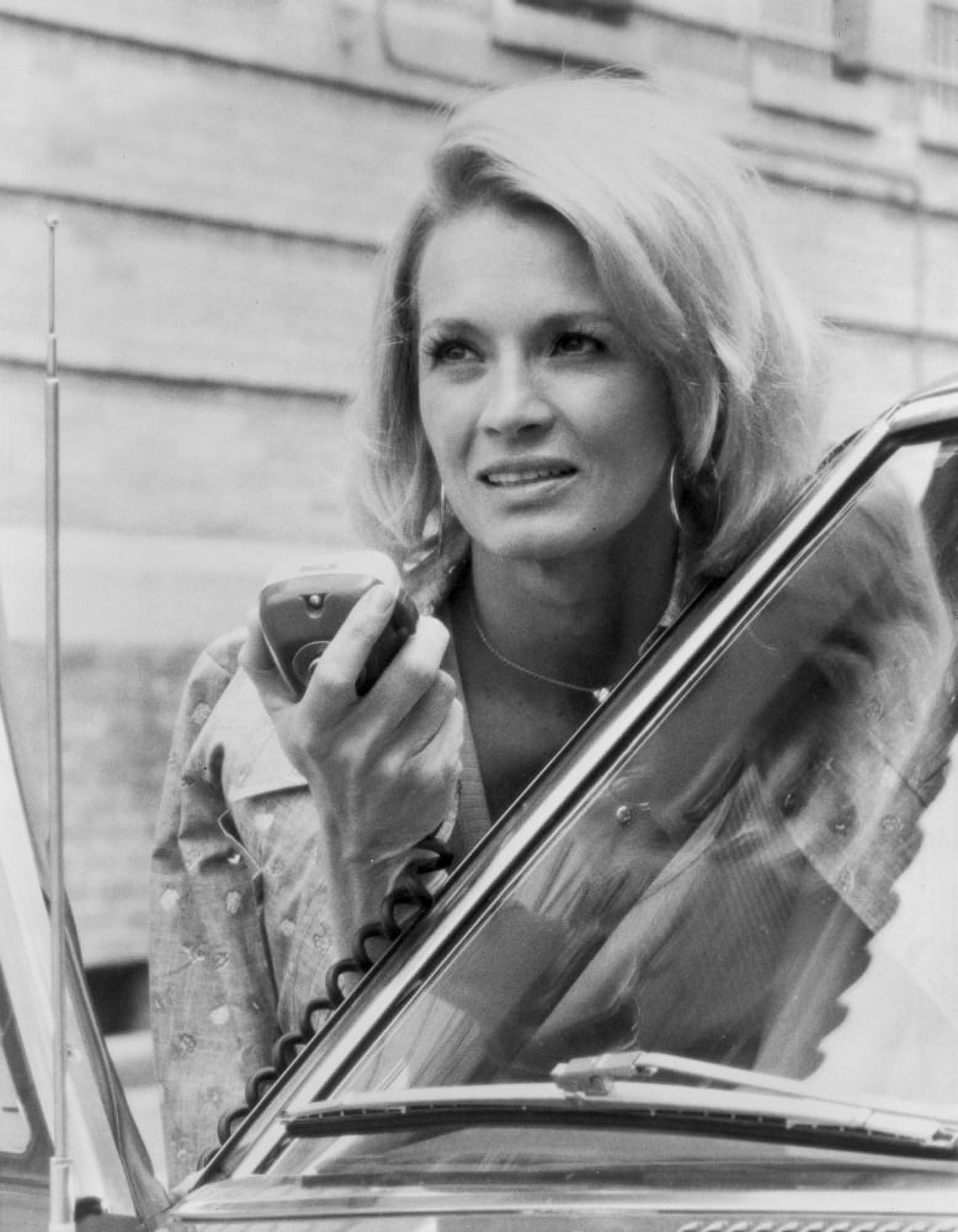 Angie Dickinson Holding Her Phone Outside the Car in Classic Close Up ...