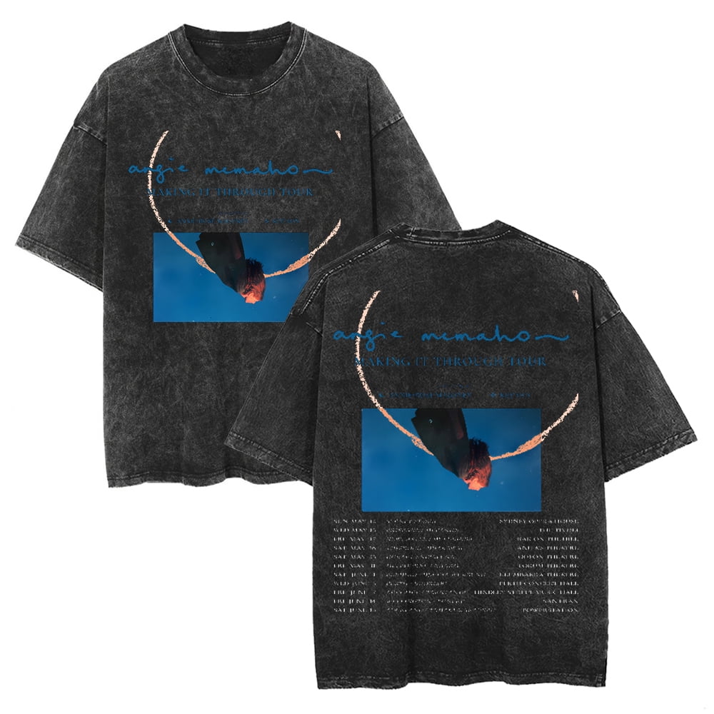 Angie Mcmahon Making It Through Tour Washed Hip Hop T-shirt Vintage ...