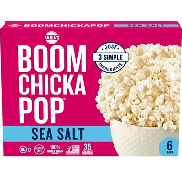 Angie's Boomchickapop Sea Salt Popcorn; Gluten Free, 1.25 oz - 2 Case ...