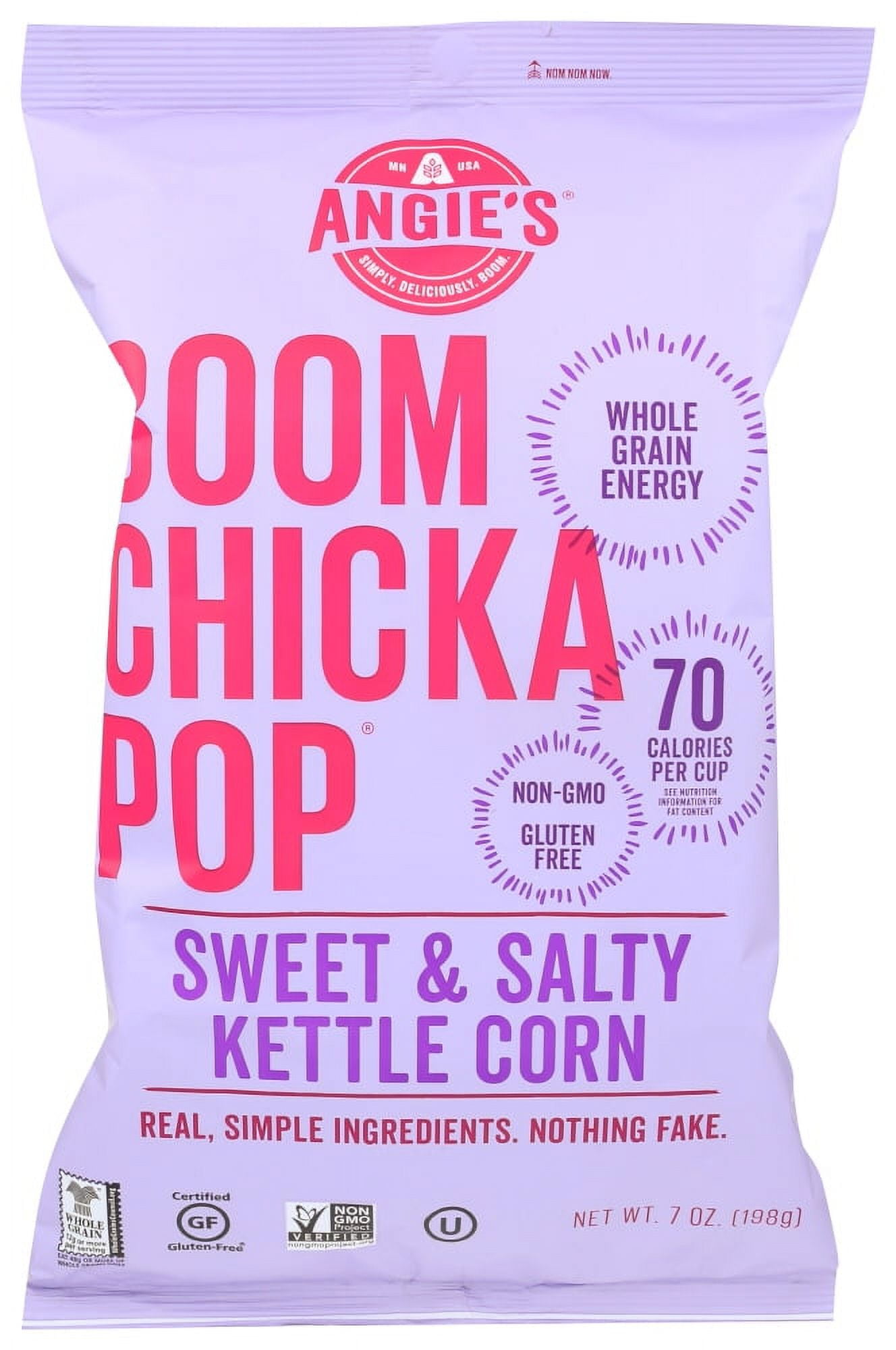 Angie's BOOMCHICKAPOP Sweet & Salty Kettle Corn Popcorn, Pre-Popped ...