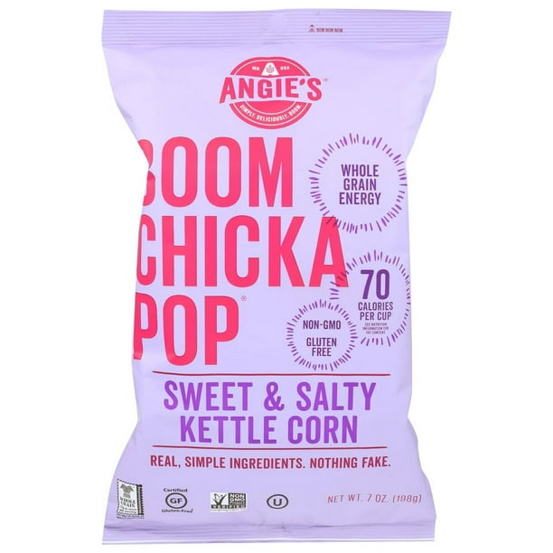 Angie's BOOMCHICKAPOP Sweet & Salty Kettle Corn Popcorn, Pre-Popped ...