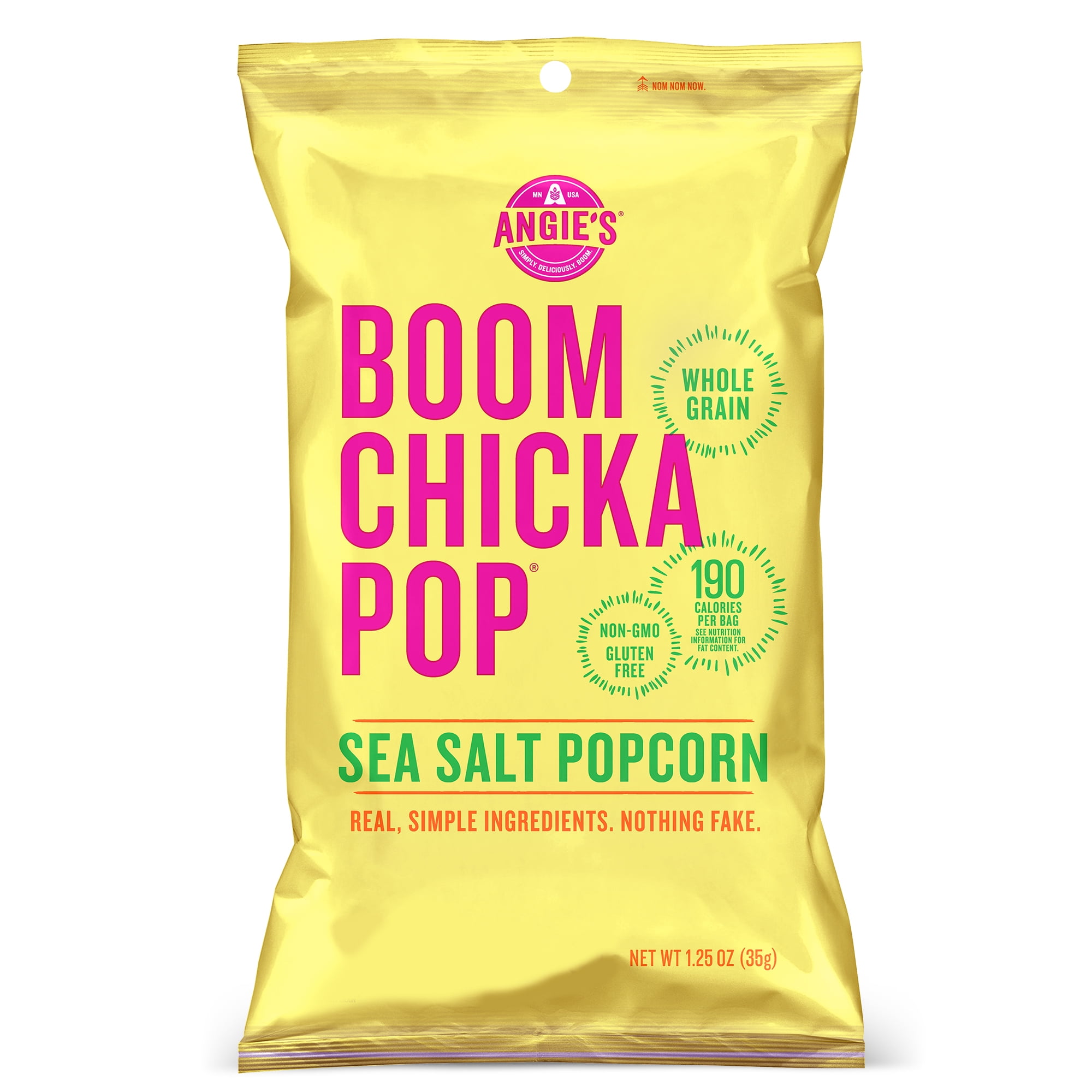 Angie's Boomchickapop Gluten-Free Sea Salt Popcorn, 1.25 Oz. - Walmart.com