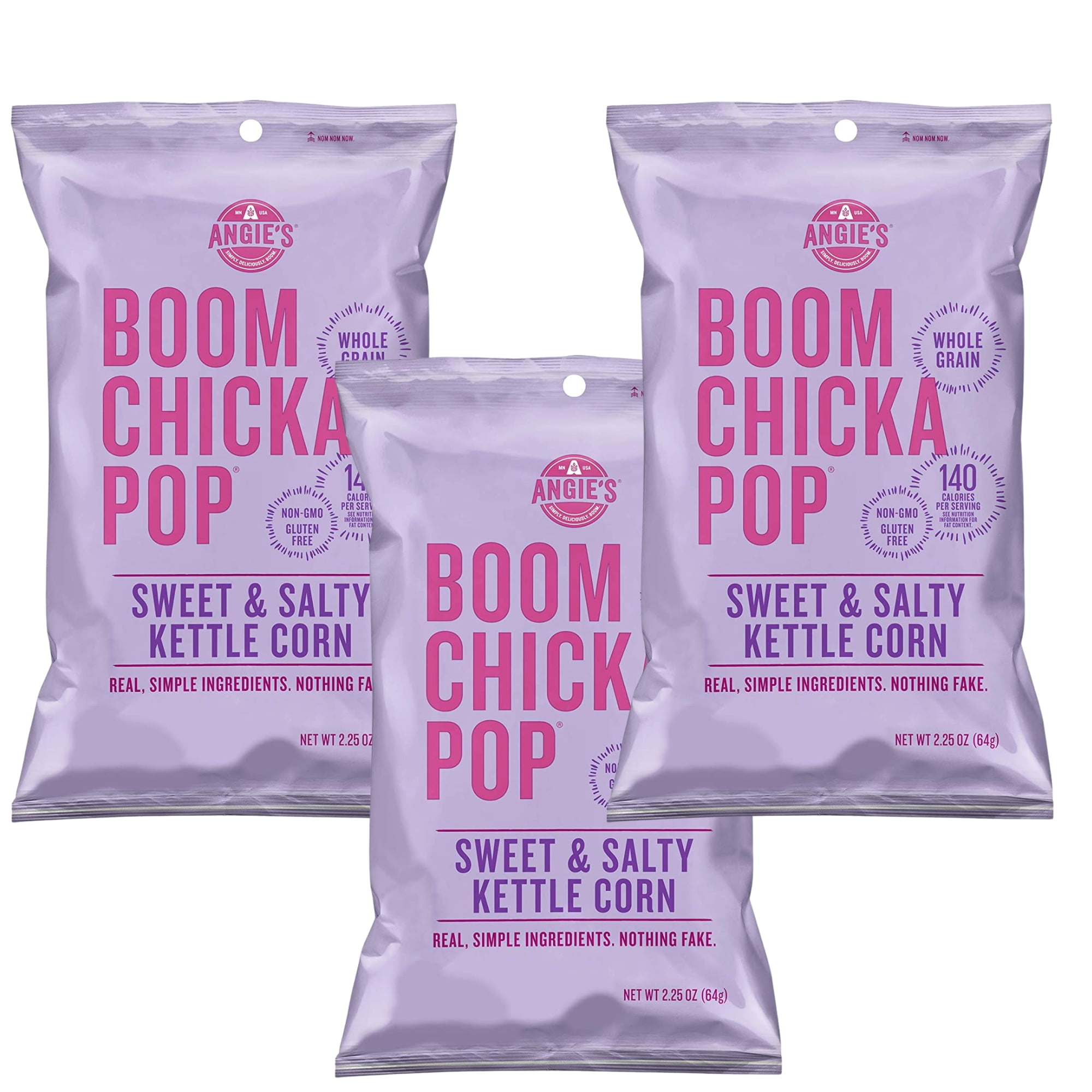Angie's Boomchikapop Sweet & Salty Kettle Corn Popcorn with Whole Grain ...