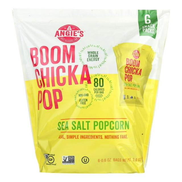 Angies Kettle Corn Popcorn Boomchickapop Sea Salt Case Of 4 6