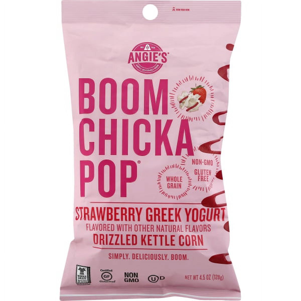 Angie's Strawberry Greek Yogurt Drizzled Kettle Corn Popcorn, 4.5 oz ...