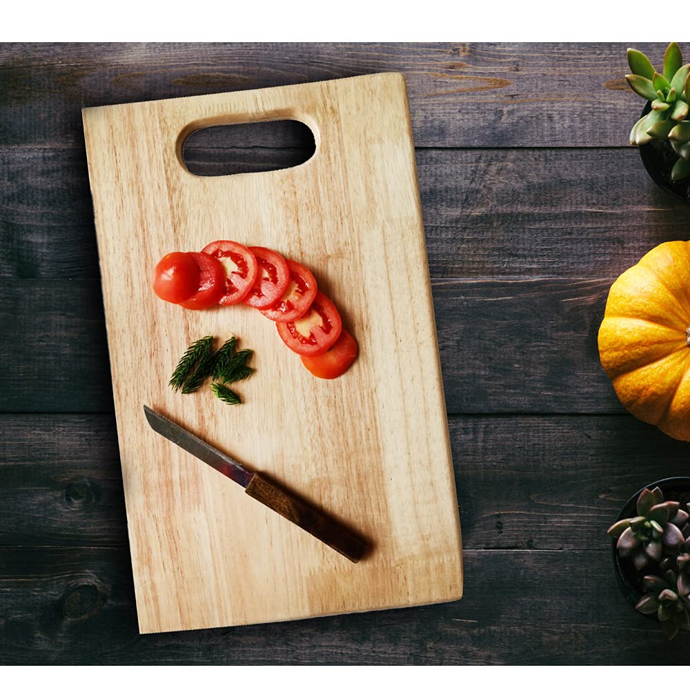 Angira Handicrafts Wooden Chopping Cutting Slicing Board with Holder ...