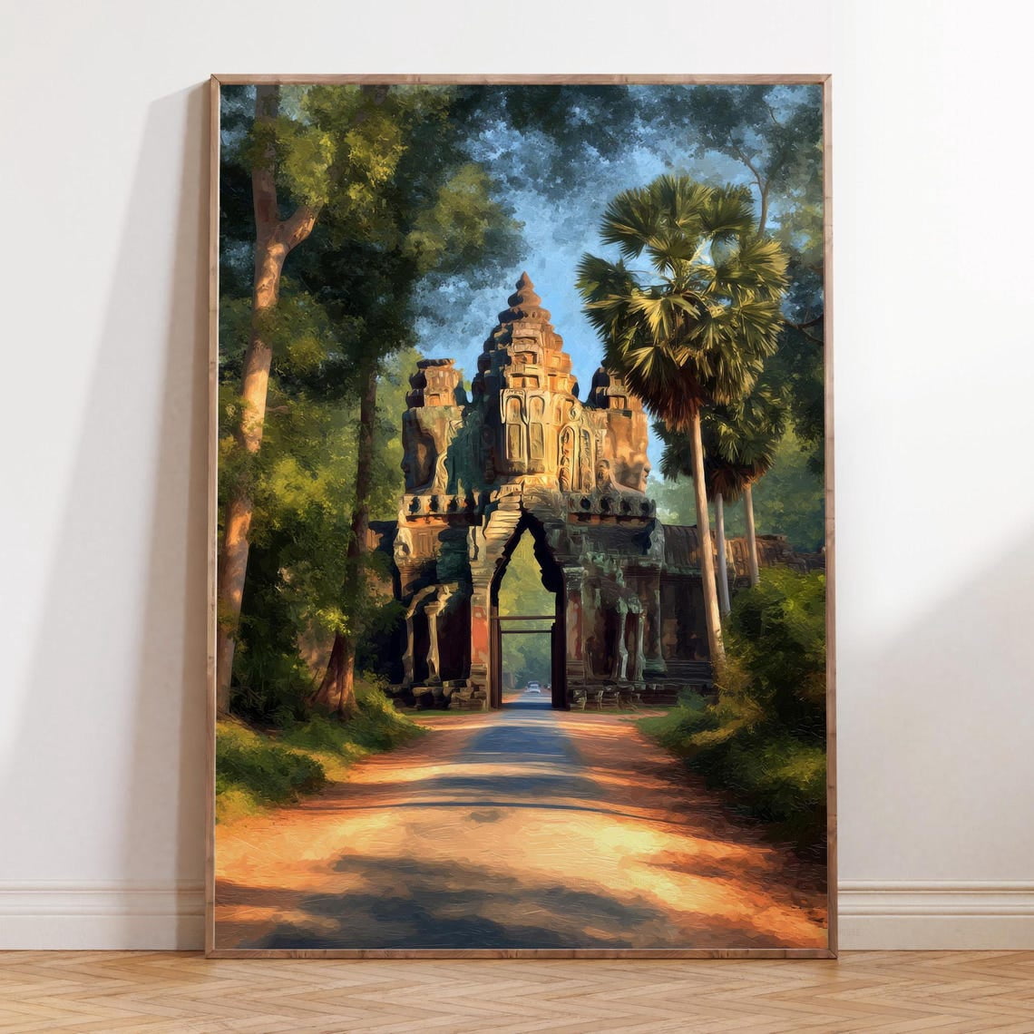 Angkor Wat Cambodia Ancient Temple Gate Travel Wall Art, Unframed Paper ...