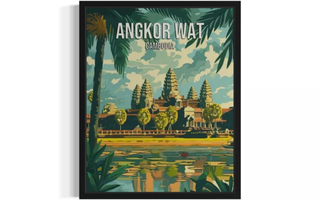 Angkor Wat Cambodia Asia City Landmark Art Print Poster Wall Art ...