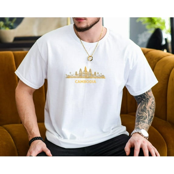 Angkor Wat Cambodian Temple Souvenir Made In USA Patriotic Unisex T ...