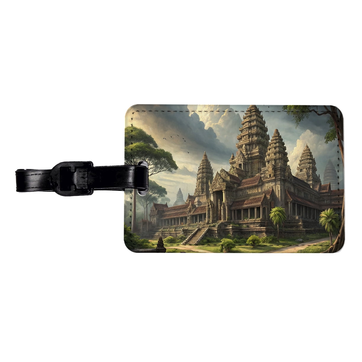 Angkor Wat Hindu Buddhist Temple Cambodia Faux Leather Travel Luggage ...