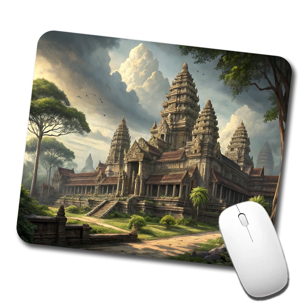 Angkor Wat Hindu Buddhist Temple Cambodia Mouse Pad Low Profile Gaming ...