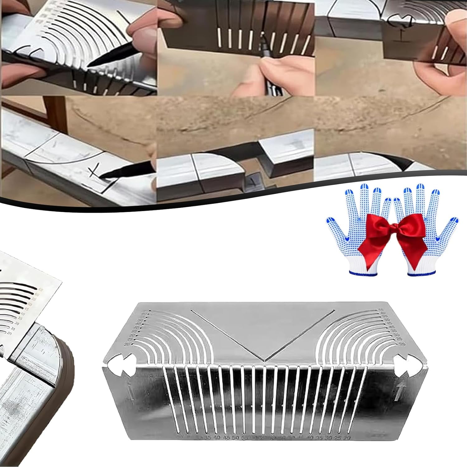 Angle & Arc Marking Tool, Adjustable Linear Arc Dual-Purpose Scriber ...