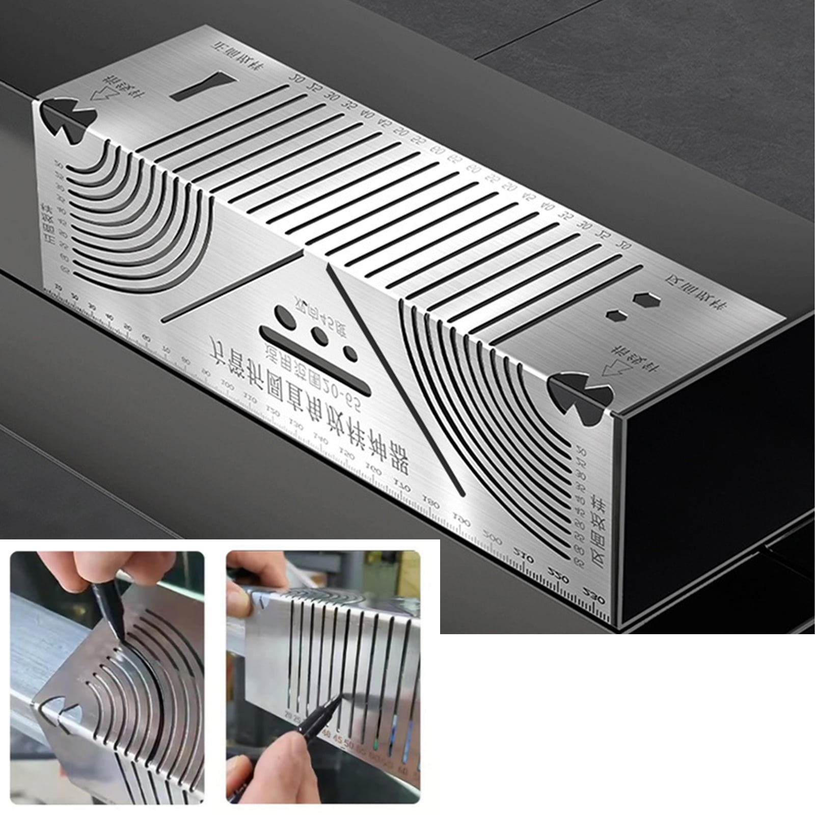 Angle & Arc Marking Tool，Angle Finder Scribe Tool，Metal Square Pipe ...