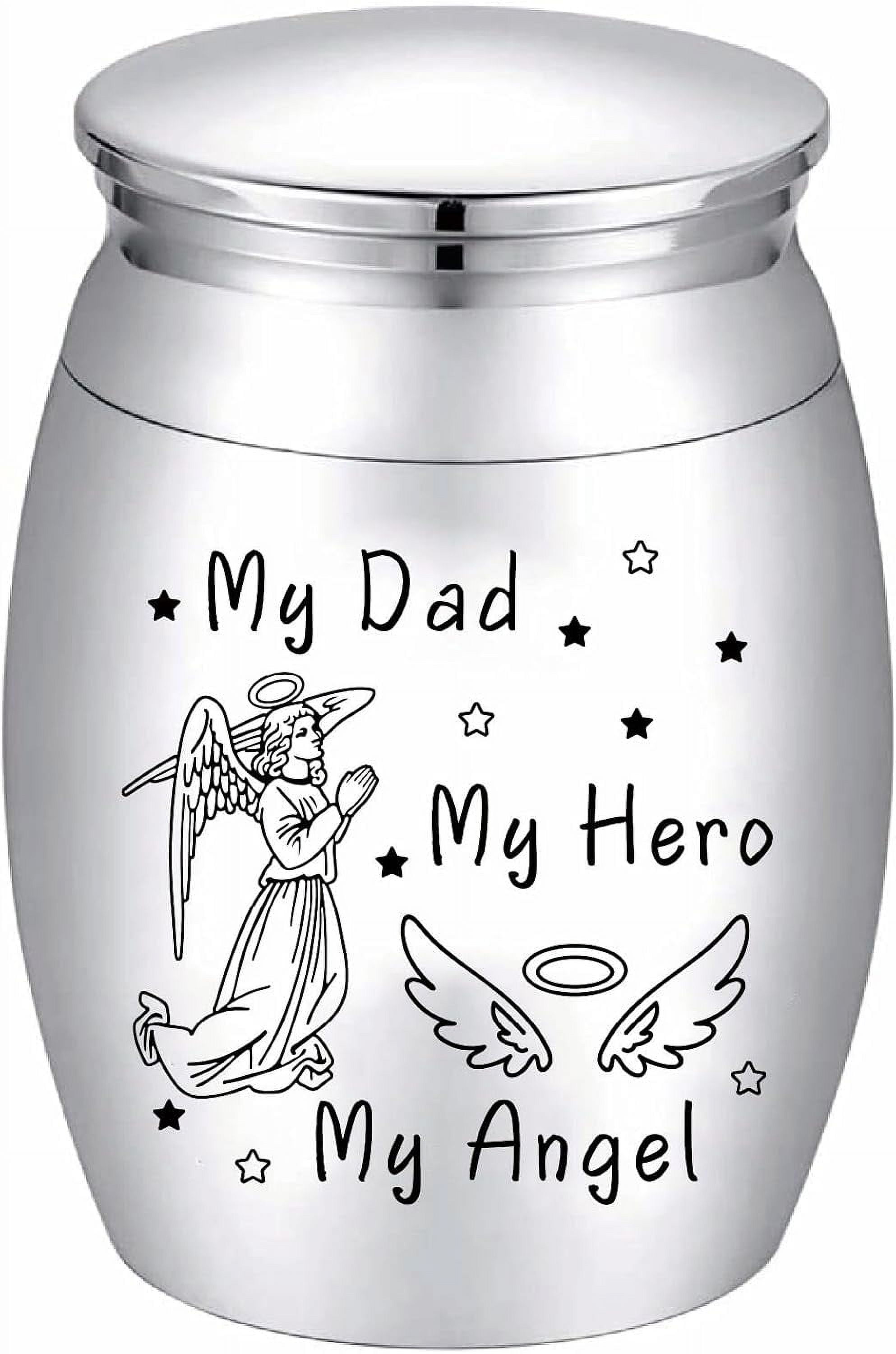Angle Ashes Urn Keepsake Butterflies Cremation Urn Mini Urns Stainless ...