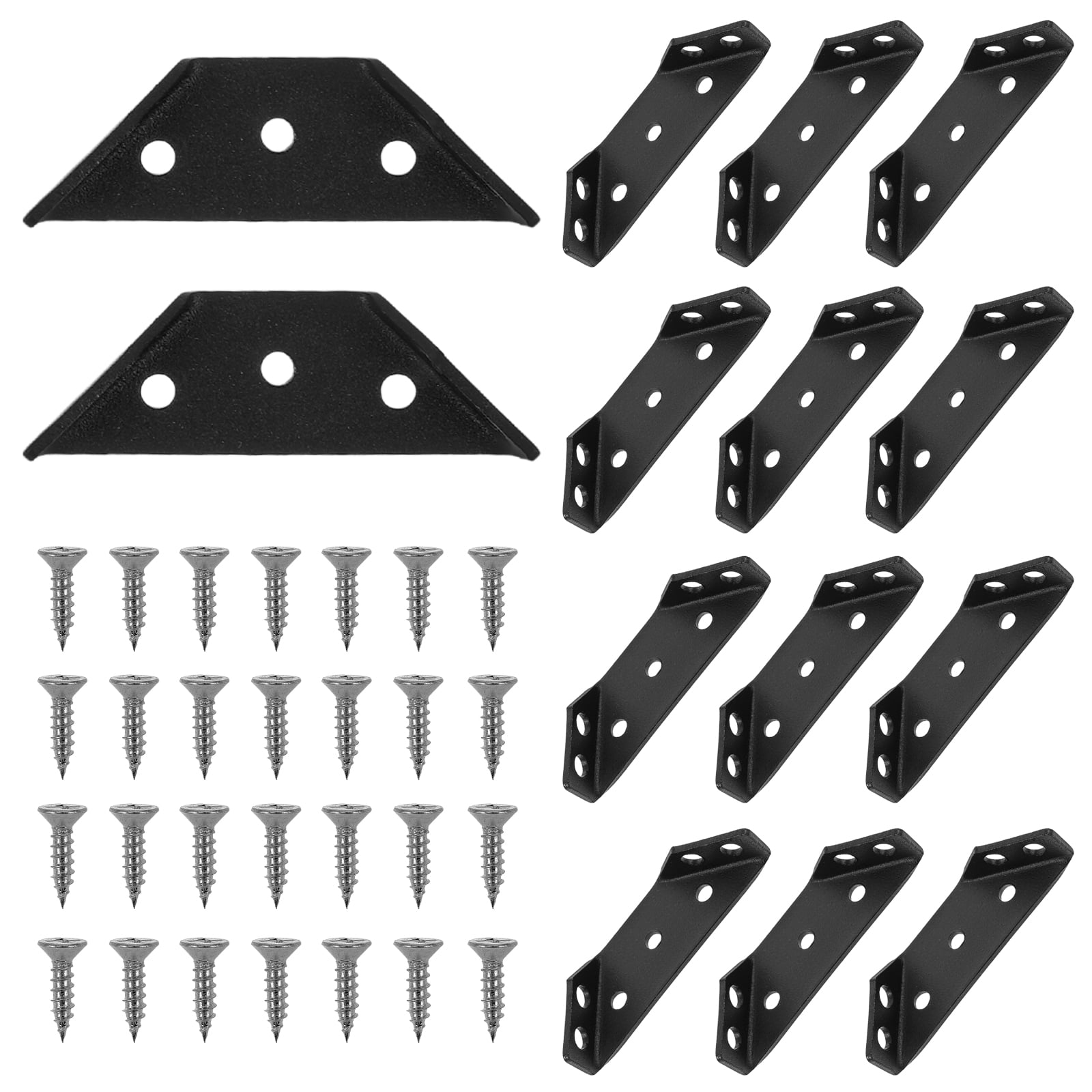 UEETEK Angle Bracket Corner Bracket Stainless Steel Black 20 Sets ...