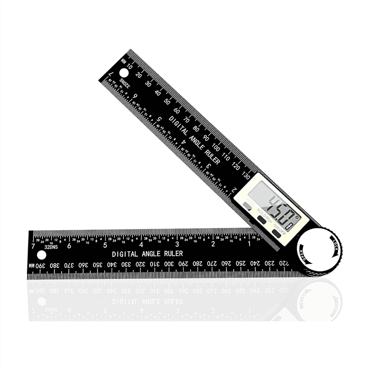 Angle Finder Protractor, 2-in-1 Miter Saw Protractor, 200mm ABS Angle Ruler, High Accuracy Miter ...