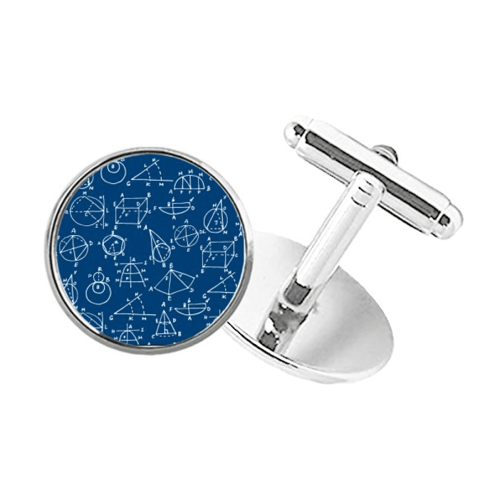 Angle Geometric Mathematical Science Round Button Cuff Clip Stud ...