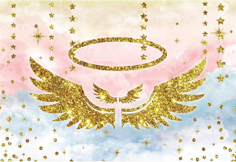 Angle Gold Wing Photography Backdrop for Kids Birthday Party Baby ...