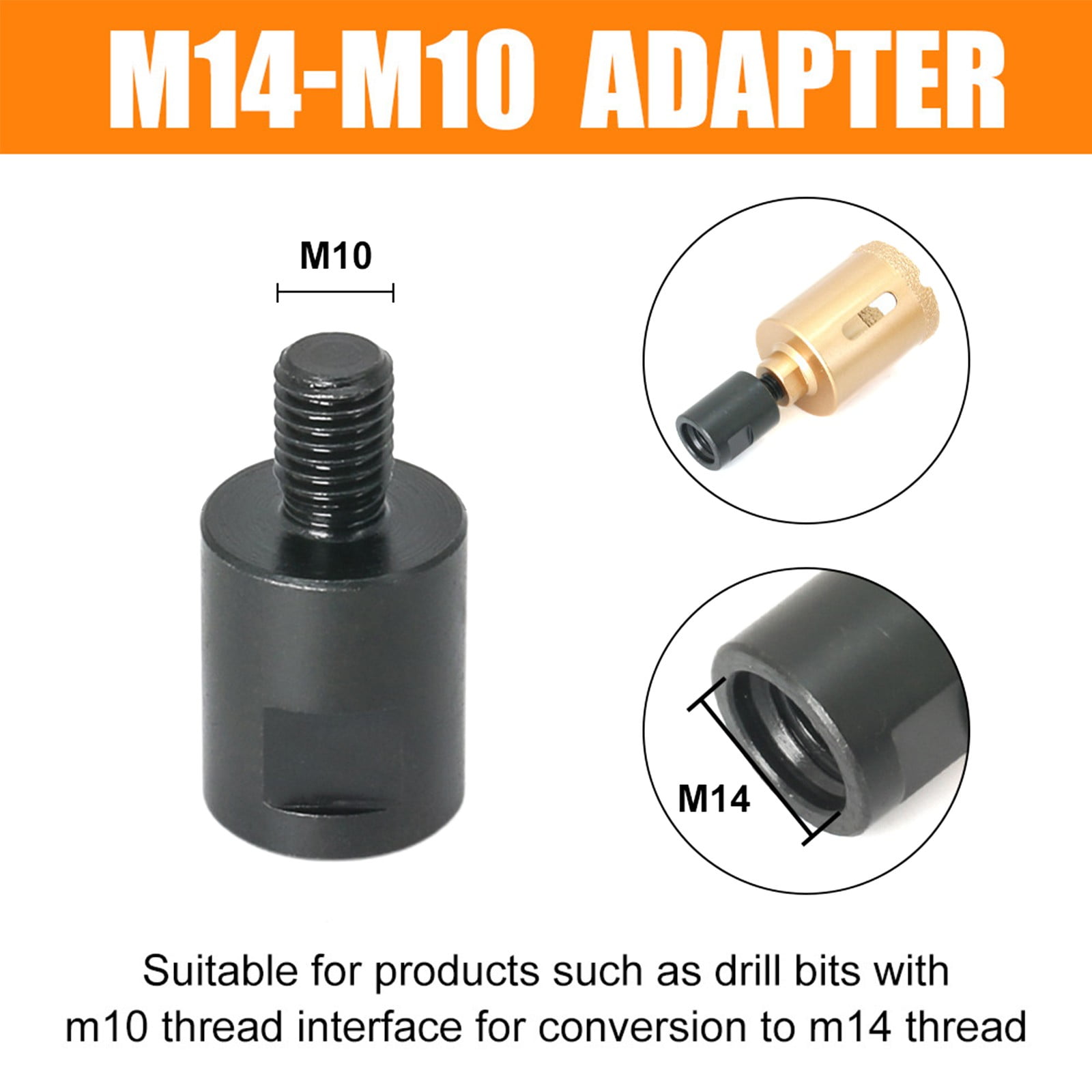 Angle Grinder Adapter Converter M10 For M14 5/8-11 Converter Adapte ...