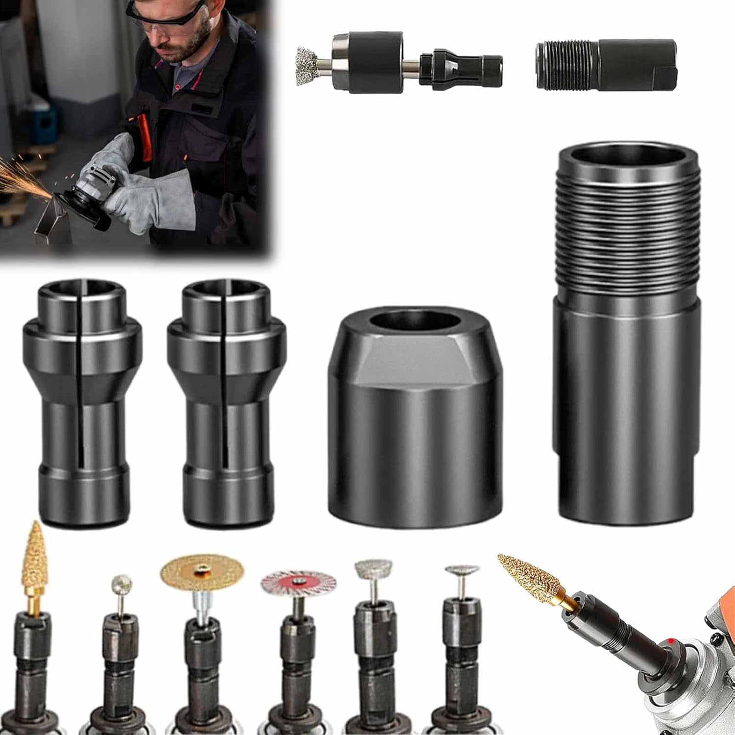 Angle Grinder Conversion Accessories, Thread Converter Kit for Angle ...