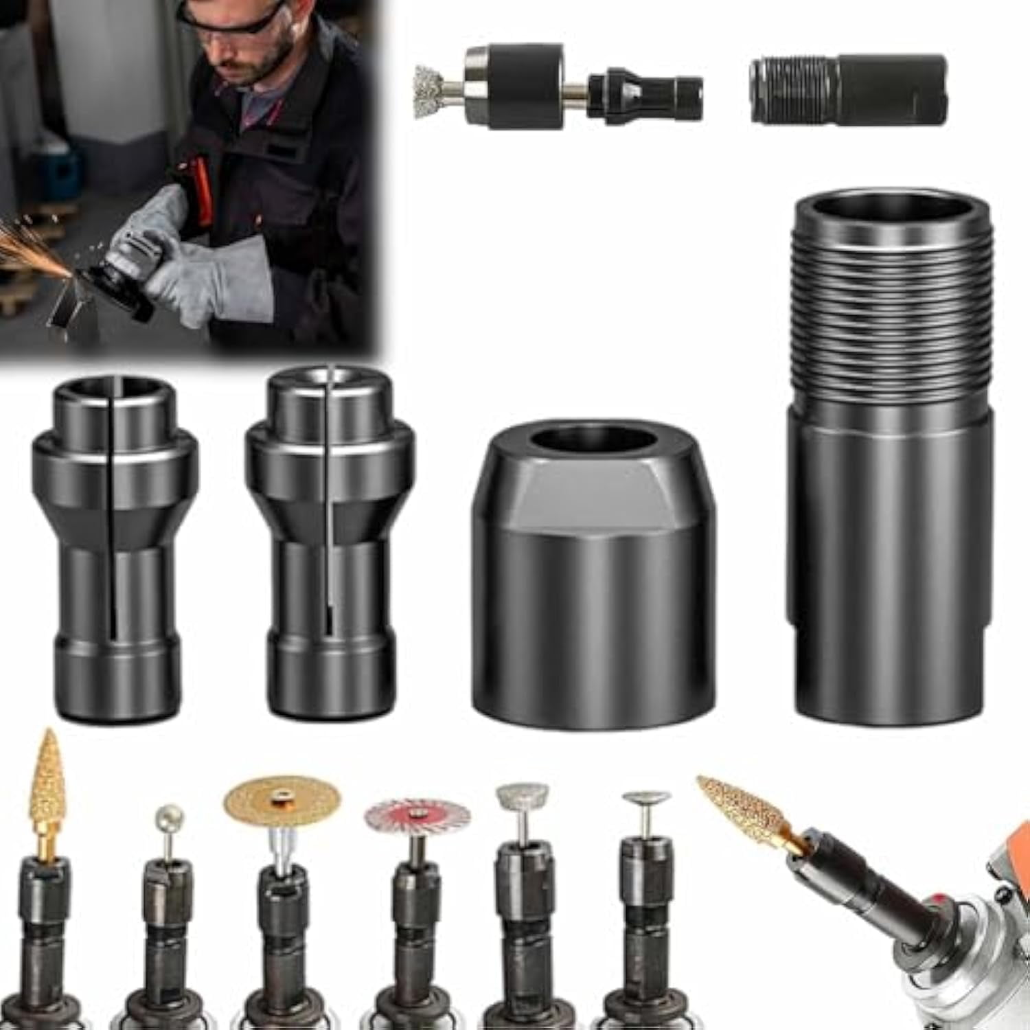 Angle Grinder Conversion Accessories, Thread Converter Kit for Angle ...