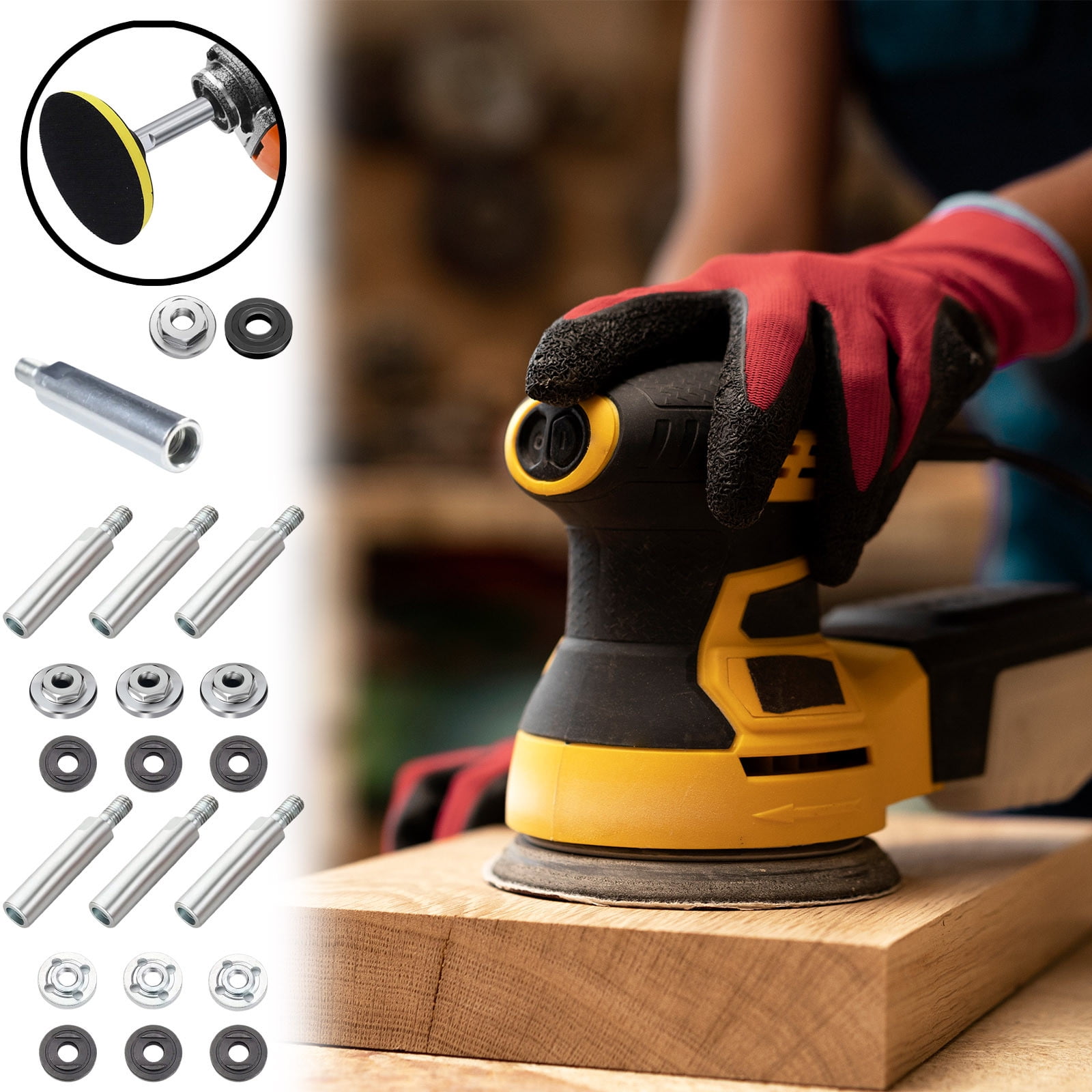 Angle Grinder Extension Rod, 5/8"-11 Thread Connector Shaft with Hex ...