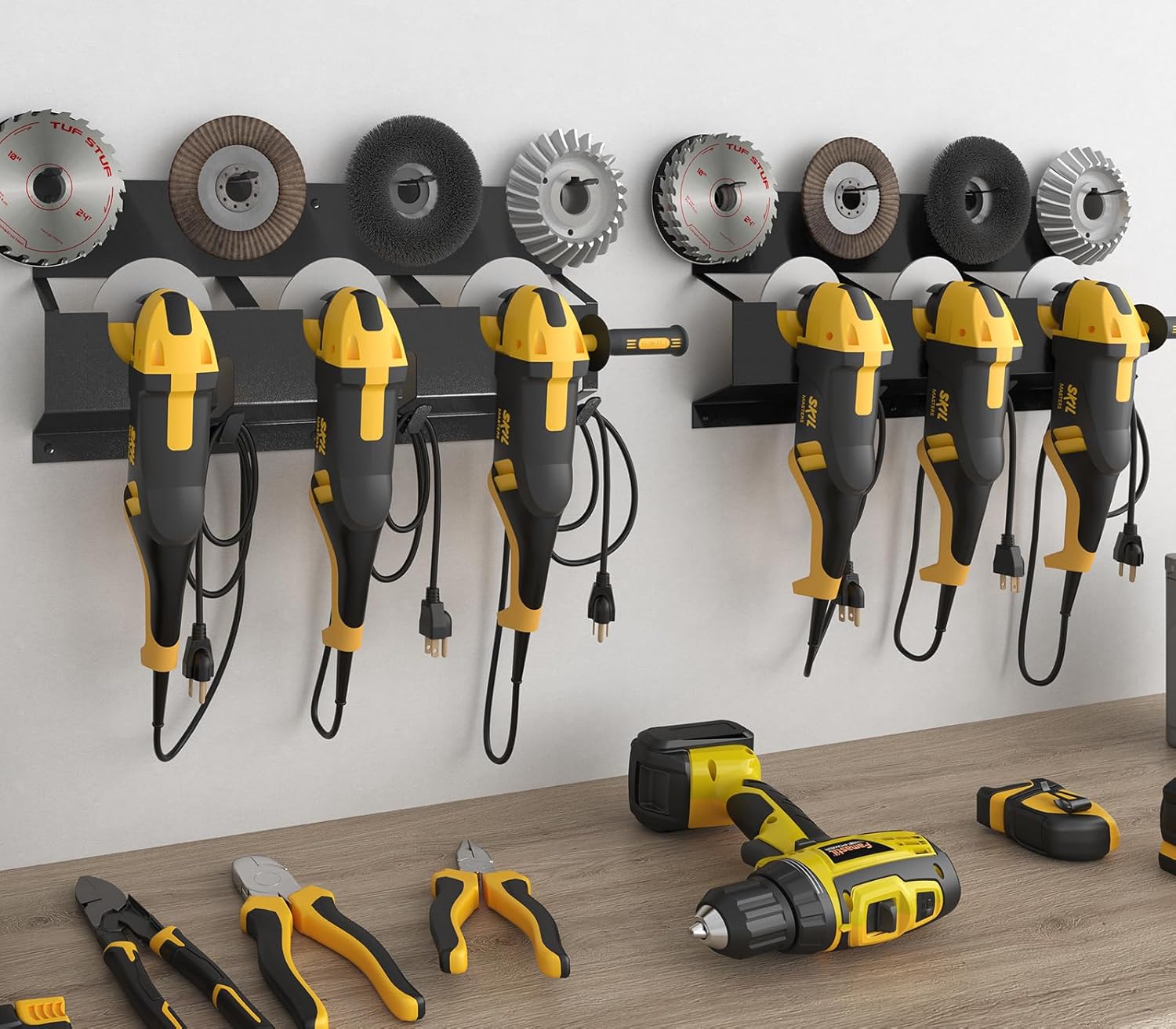 Angle Grinder Holder, Angle Grinder Tool Stand for 6 Bay Tool Storage ...