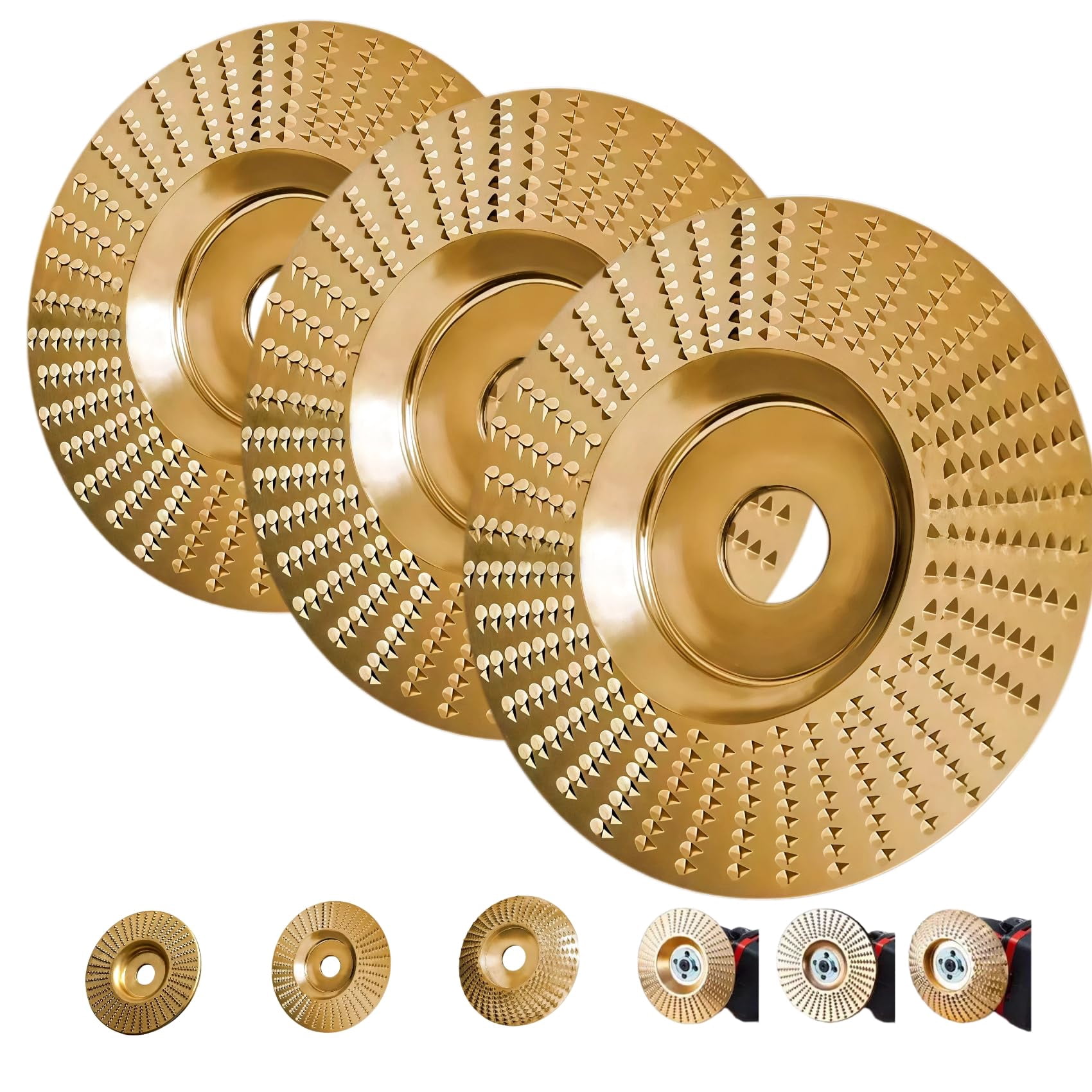 Angle Grinder Polishing Pad, 3 Piece Steel Sanding Discs and Heavy Duty ...