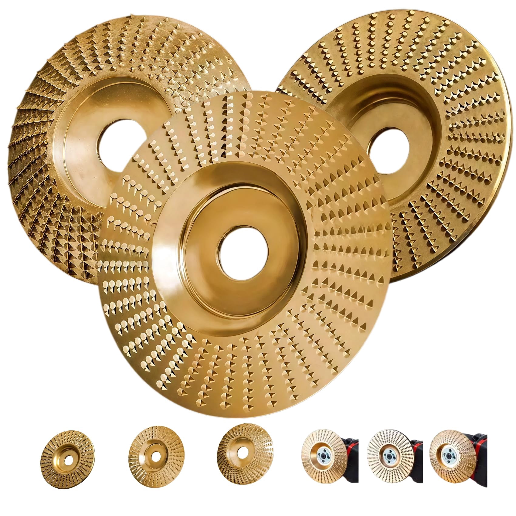 Angle Grinder Polishing Pad, 3 Piece Steel Sanding Discs and Heavy Duty ...