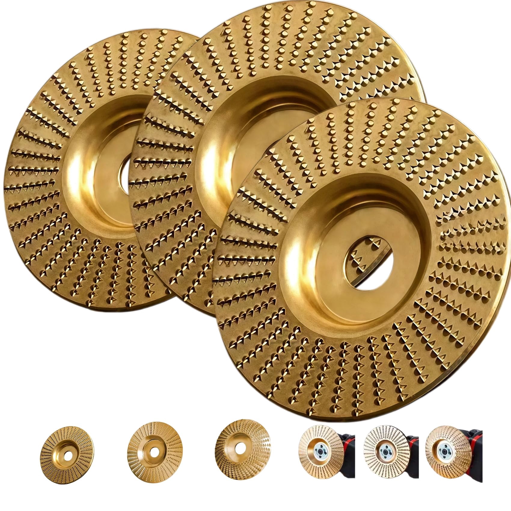 Angle Grinder Polishing Pad, 3 Piece Steel Sanding Discs and Heavy Duty ...