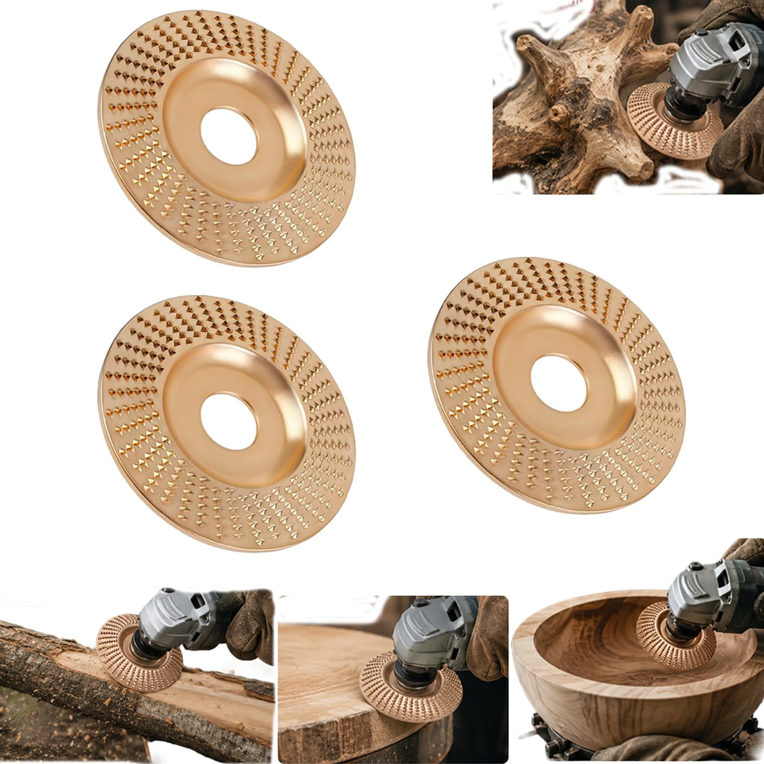 Angle Grinder Polishing Pad,Heavy-Duty Wood Carving Shaping Disc Set ...