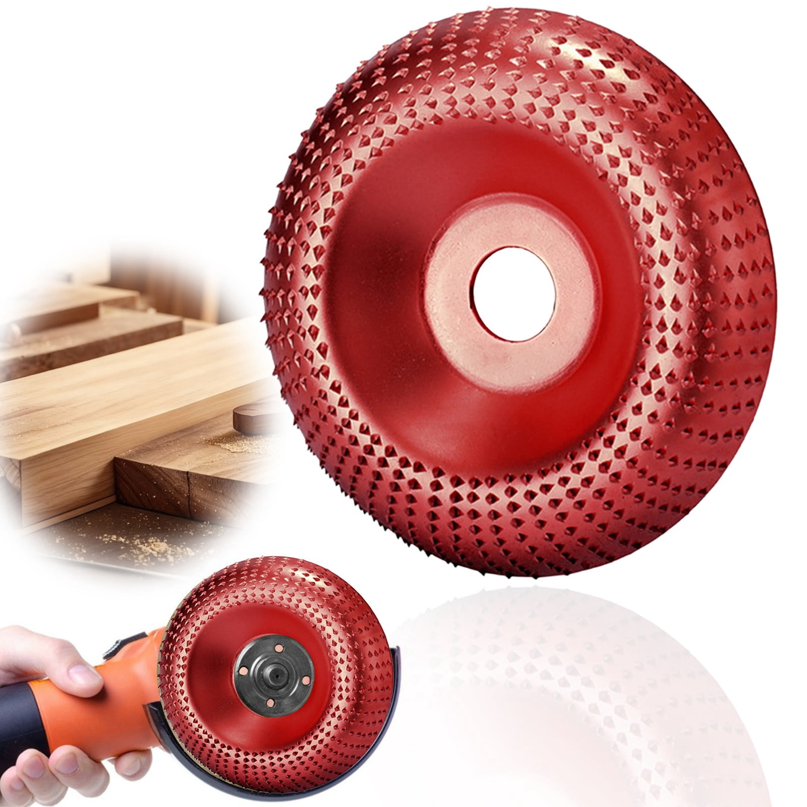 Angle Grinder Polishing Pad Sanding Disc, Red Tungsten Carbide Shaping ...