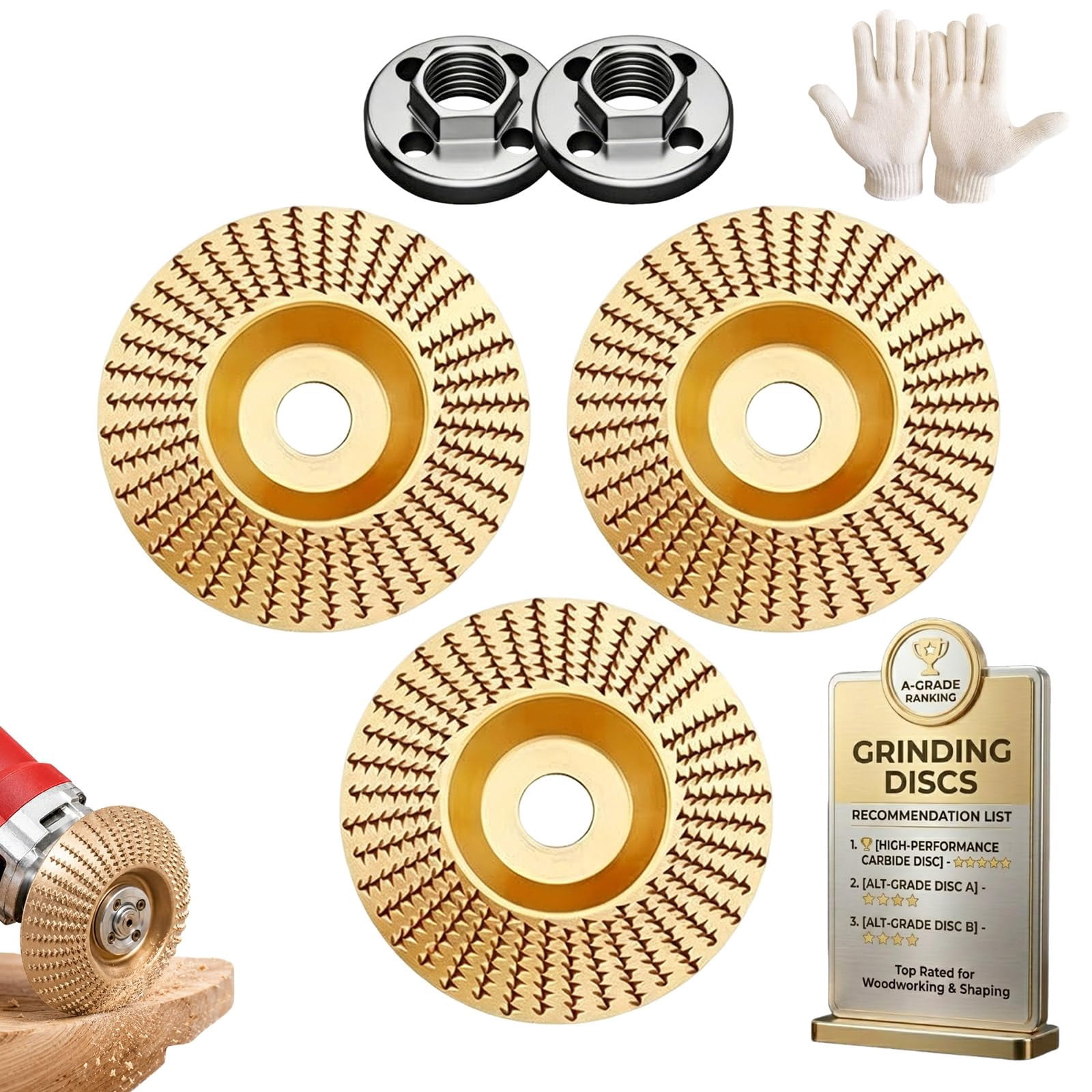 Angle Grinder Polishing Pad,Tungsten Carbide Wheel Disc Set,Heavy-Duty ...