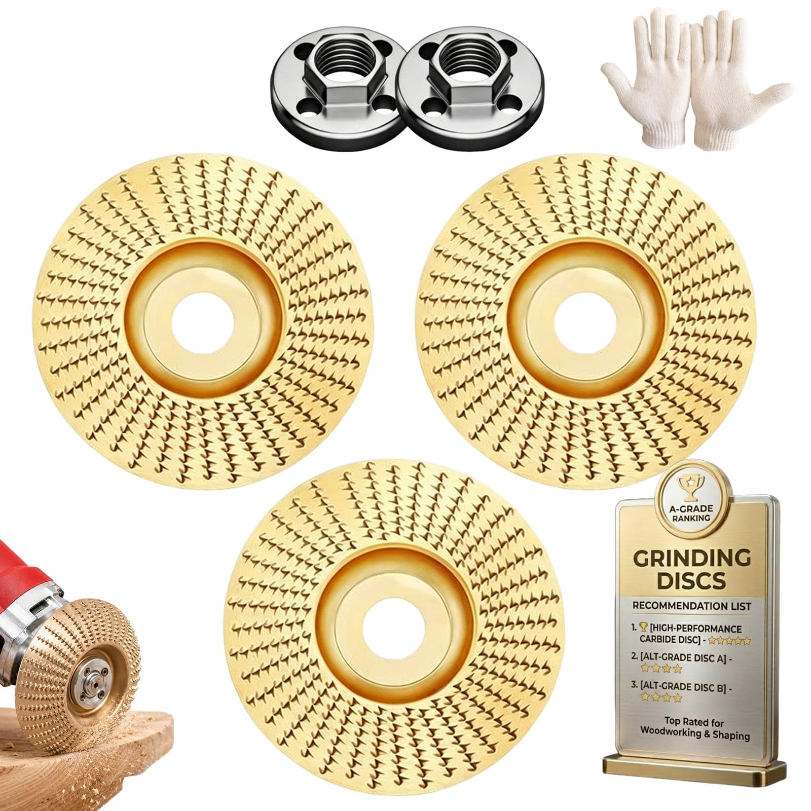 Angle Grinder Polishing Pad,Tungsten Carbide Wheel Disc Set,Heavy-Duty ...