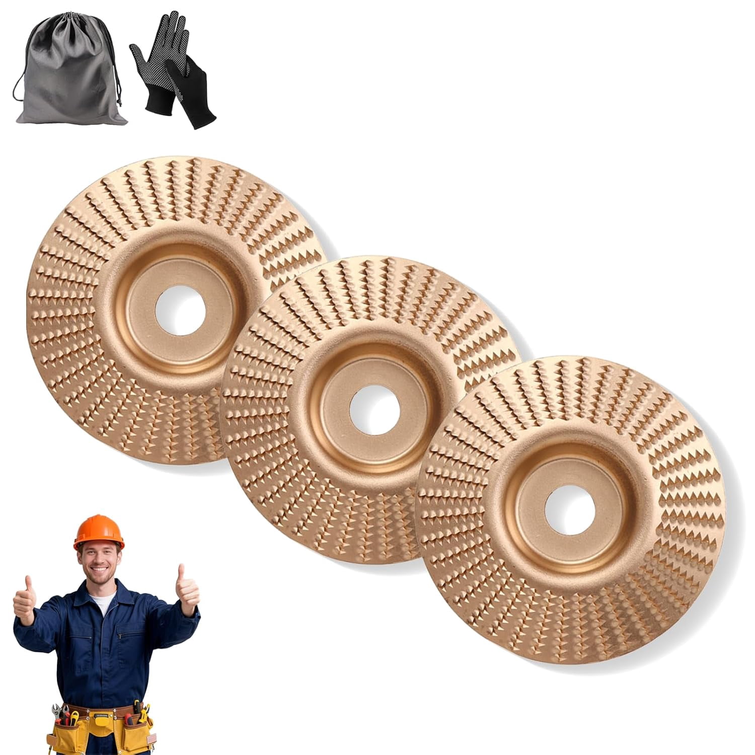 Angle Grinder Wood Carving Disc Set, Woodworking Attachment for Cutting ...