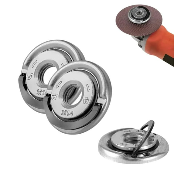 Angle Grinding Tool Flange Nut M14, Tool-Free Quick Release Locking Nut ...