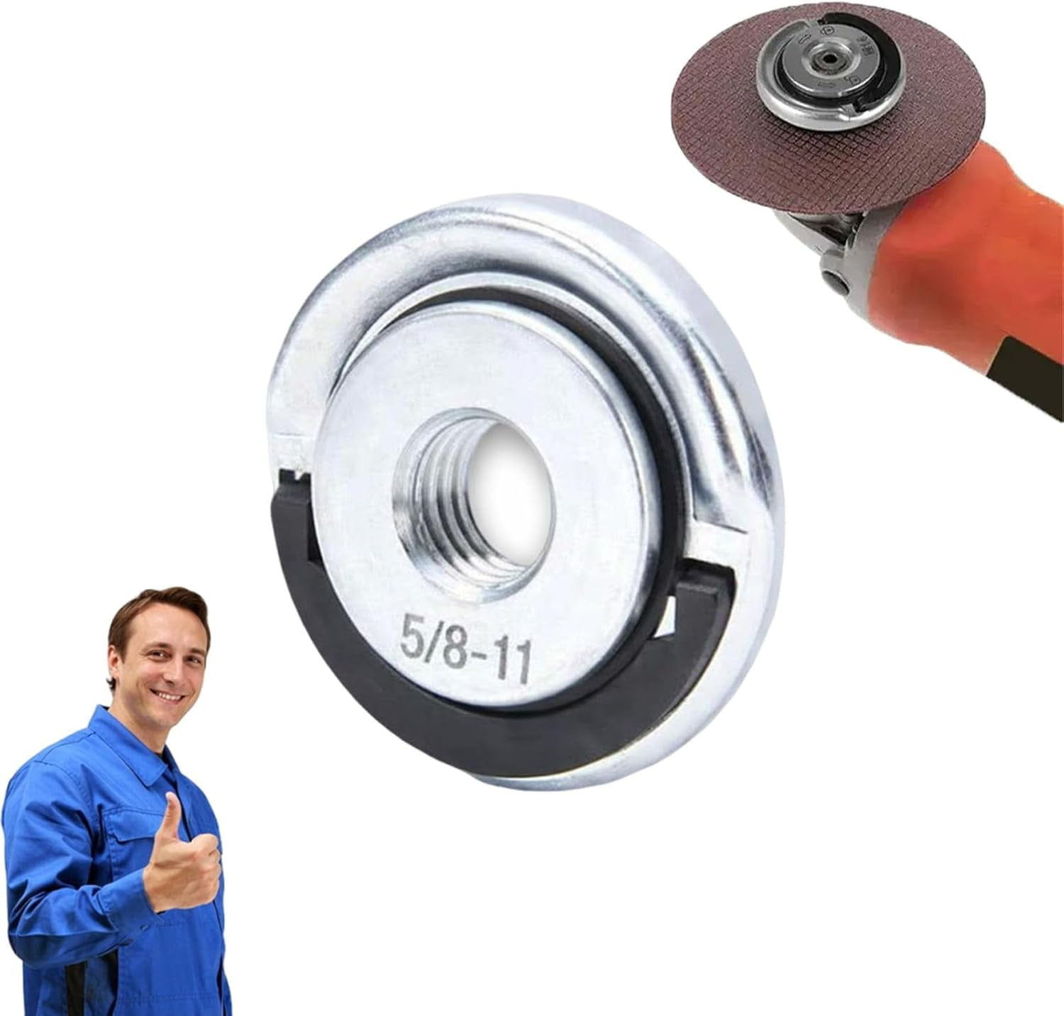 Angle Grinding Tool Flange Nut with 5/8-11 Inch Thread, Quick Change ...