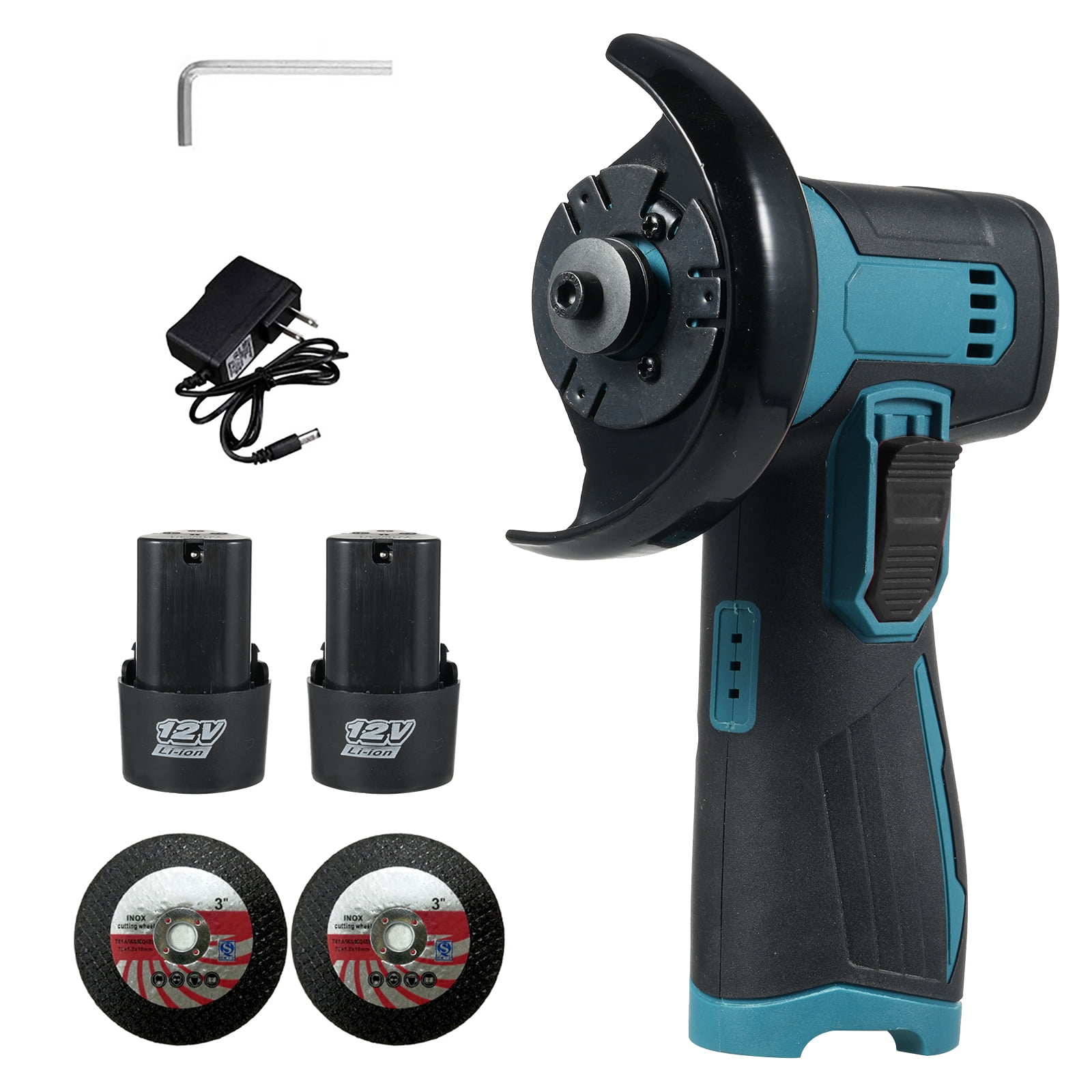 Angle ,Hand 3 Inch/75mm Tool Kit Disc 3 Battery Button Position Inch ...