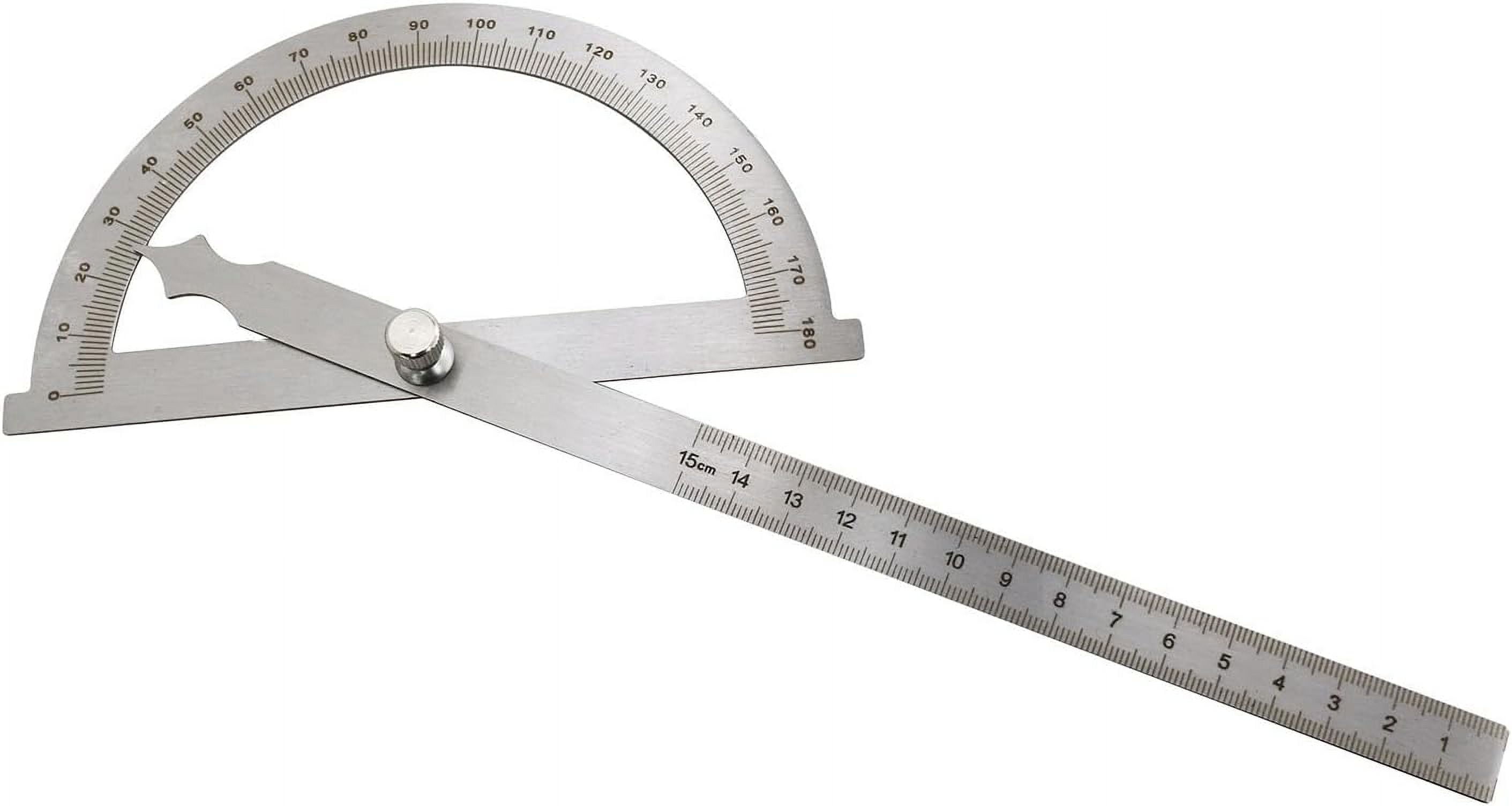 Angle Measuring Instrument Stainless Steel Protractor 0180 Degree Rotary Arm Measuring Ruler ...