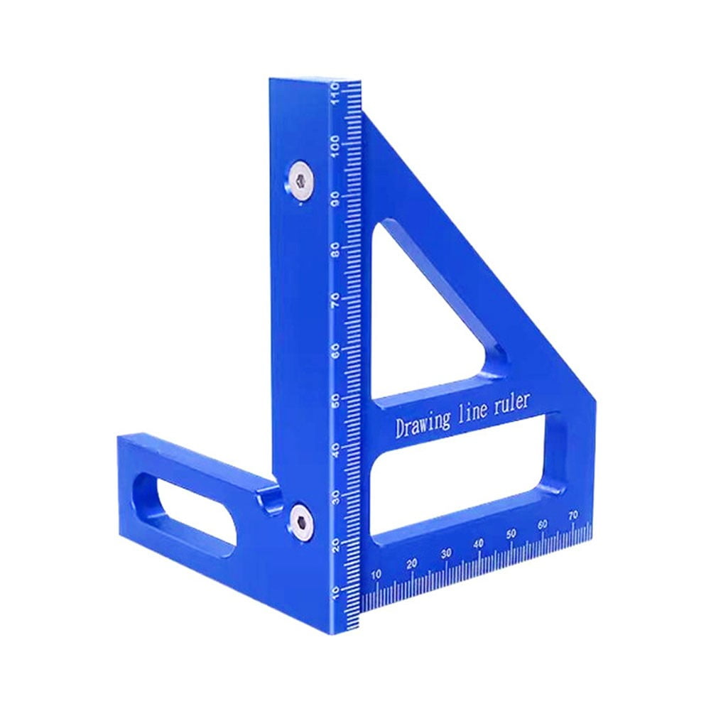 Angle Measuring Ruler 45/90 Degree Square Line Ruler Miter Triangle ...